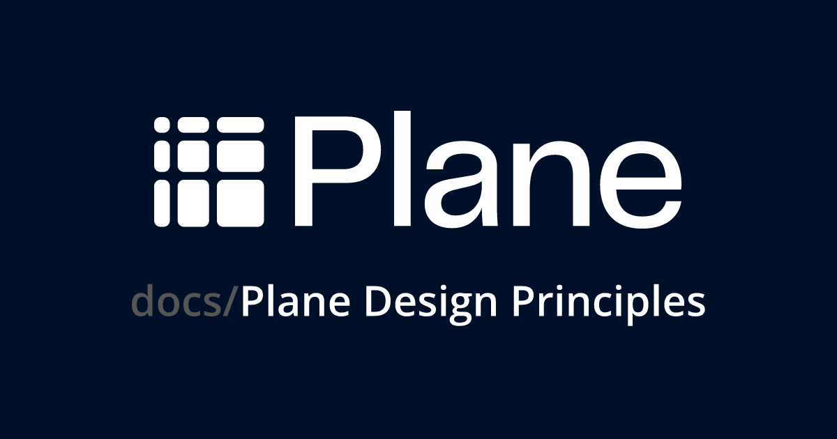 Plane Design Principles – Plane
